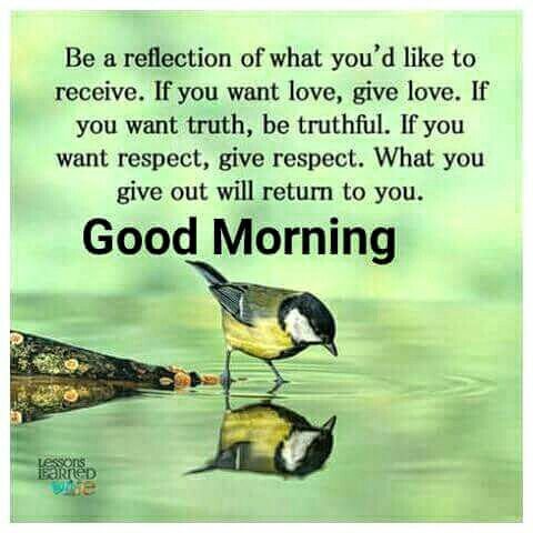 Be A Reflection Of What You Would Like To Receive Good Morning Pictures ...