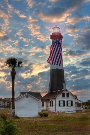 Georgia Lighthouse Showing Love For The Holiday Pictures, Photos, and ...