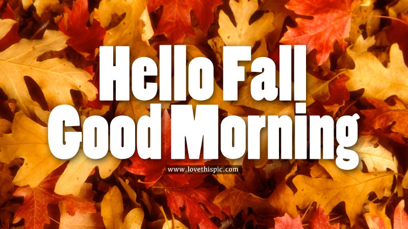 Hello Fall, Good Morning Pictures, Photos, and Images for Facebook ...