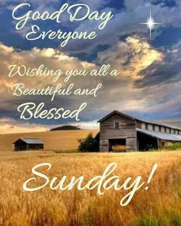 Good Day Everyone, Wishing You All A Beautiful And Blessed Sunday ...