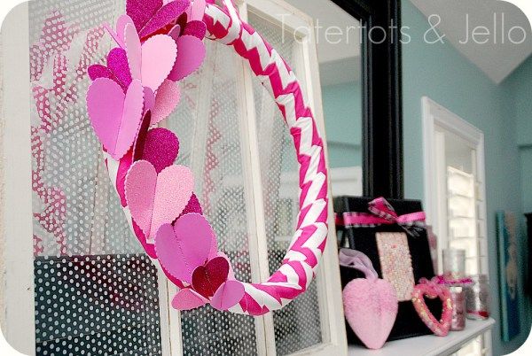 Valentines Day Chevron Sparkle Wreath Pictures, Photos, and Images for ...