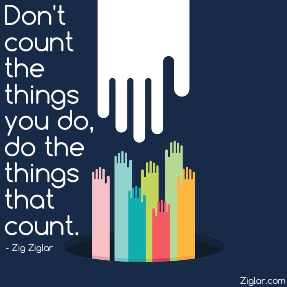 Don't Count The Things You Do, Do The Things That Count Pictures ...