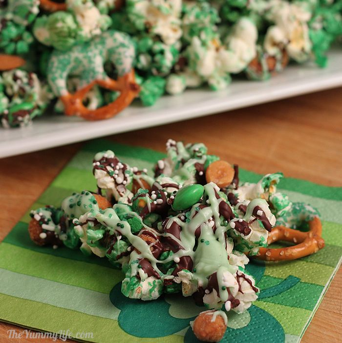 Green Popcorn & Pretzel Party Mix Pictures, Photos, and Images for ...