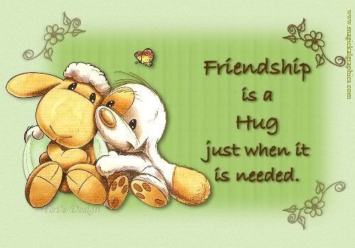 Friendship Is A Hug Just When It Is Needed... Pictures, Photos, and ...