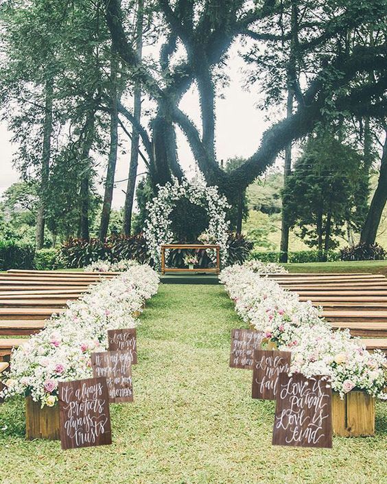 Beautiful Rustic Wedding Aisle Signs Pictures, Photos, and Images for ...