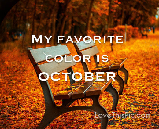 My Favorite Color Is October