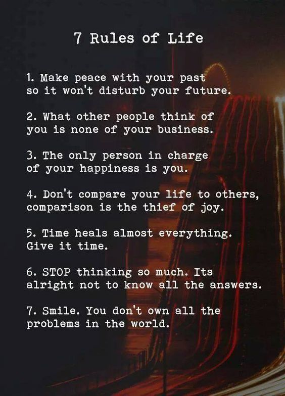 7 Rules Of Life Pictures, Photos, and Images for Facebook, Tumblr ...