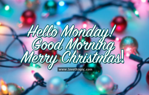 Hello Monday! Good Morning, Merry Christmas! Pictures, Photos, and ...