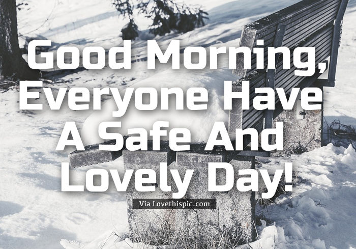 Good Morning, Everyone Have A Safe And Lovely Day! Pictures, Photos ...