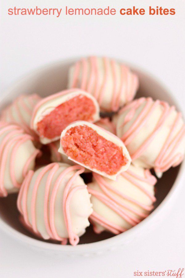 Strawberry Lemonade Cake Bites Pictures, Photos, and Images for ...
