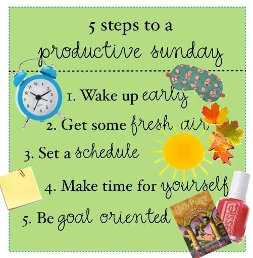 5 Steps To A Productive Sunday Pictures, Photos, and Images for ...