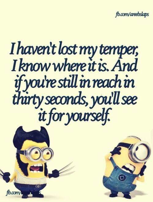 I Haven't Lost My Temper, I Know Where It Is. And If You're Still In ...