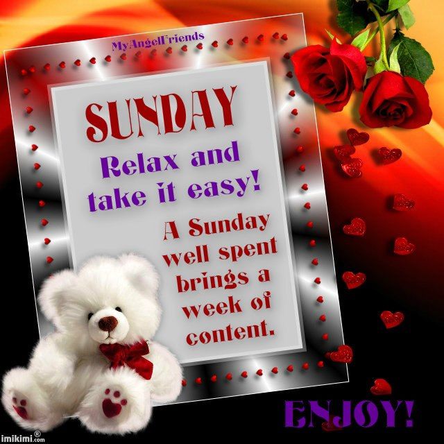 Sunday: Relax And Take It Easy! Pictures, Photos, and Images for ...
