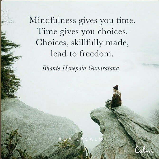 Mindfulness Give You Time. Time Gives You Choices. Choices, Skillfully ...