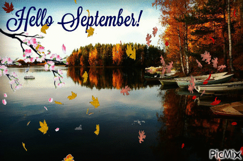 Falling Leaves Hello September Gif Pictures, Photos, and Images for ...