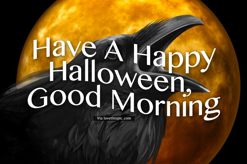 Black Crow Happy Halloween Good Morning Pictures, Photos, and Images ...