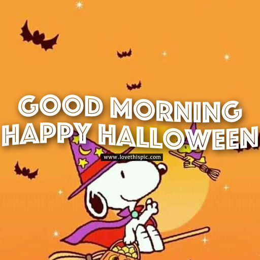 Snoopy Witch Good Morning Happy Halloween Pictures, Photos, and Images ...