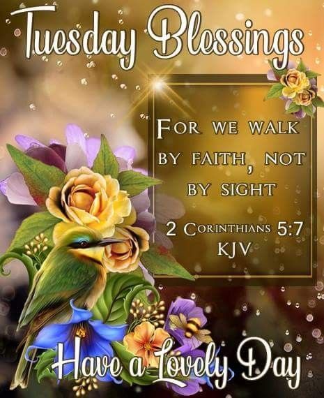 We Walk By Faith, Not By Sight, Tuesday Blessings Pictures, Photos, and ...
