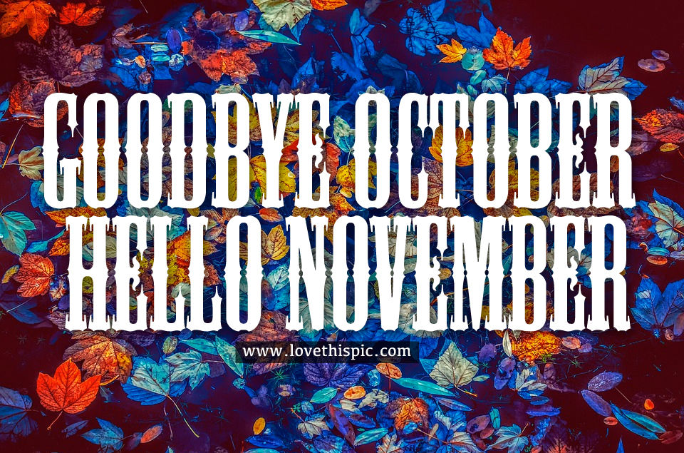 Fall Leaves Goodbye October, Hello November Pictures, Photos, and ...