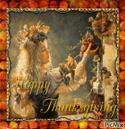 Vintage Girl Happy Thanksgiving Gif Pictures, Photos, and Images for ...