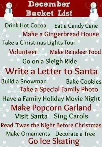 December Bucket List Pictures, Photos, and Images for Facebook, Tumblr ...
