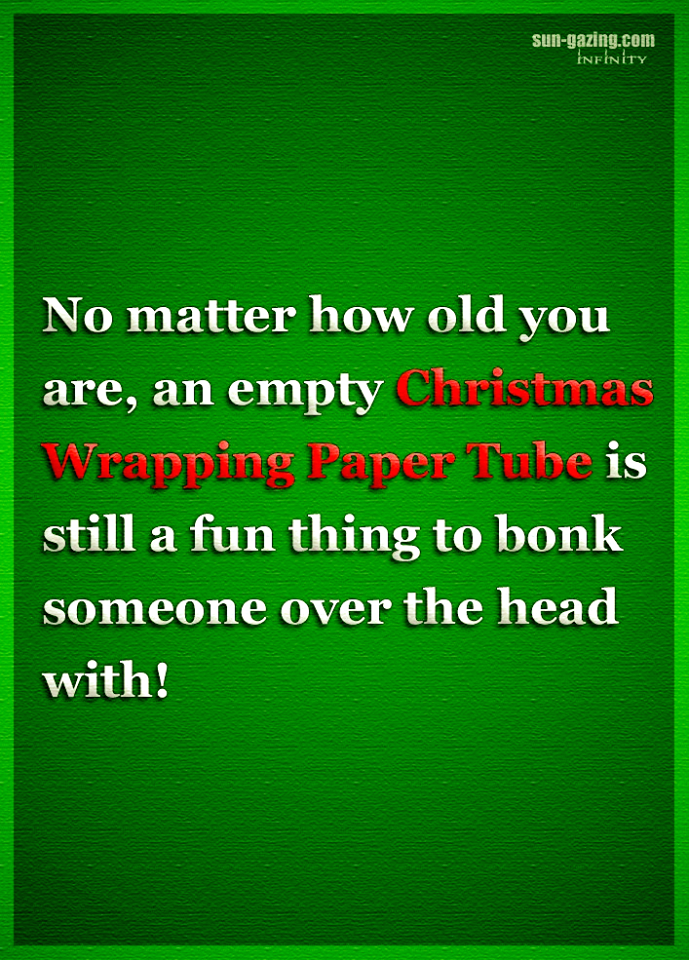 Christmas Wrapping Paper Tube Is Still A Fun Thing To Bonk Someone Over ...