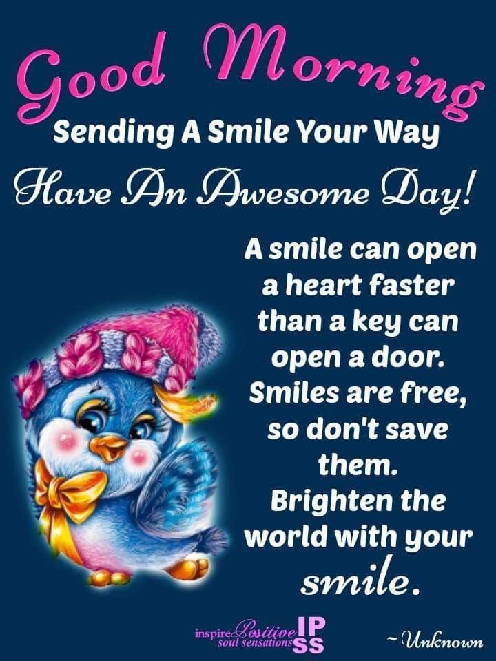 Good Morning Sending A Smile Your Way Pictures, Photos, and Images for ...