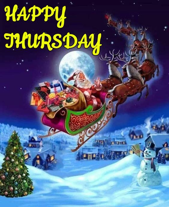 Santa And Reindeer Happy Thursday Quote Pictures, Photos, and Images ...