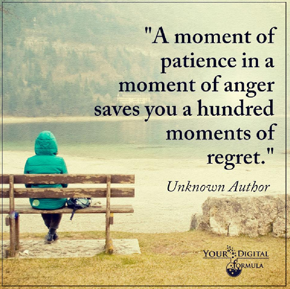 A Moment Of Patience In A Momemt Of Anger Saves You A Hundred Moments ...
