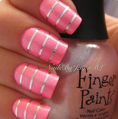 Pink Silver Line Nails Pictures, Photos, and Images for Facebook ...