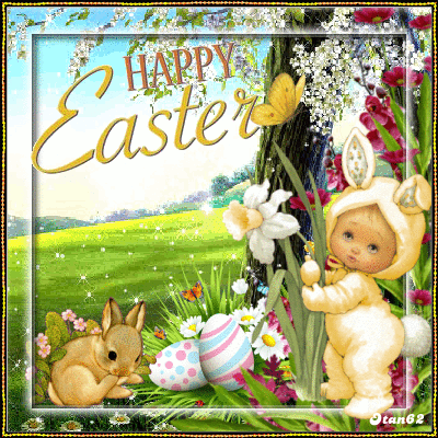 Springtime Baby Bunny Happy Easter Animated Image Pictures, Photos, and ...