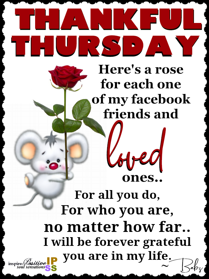 A Rose For Facebook Friends For Thankful Thursday Pictures, Photos, and ...