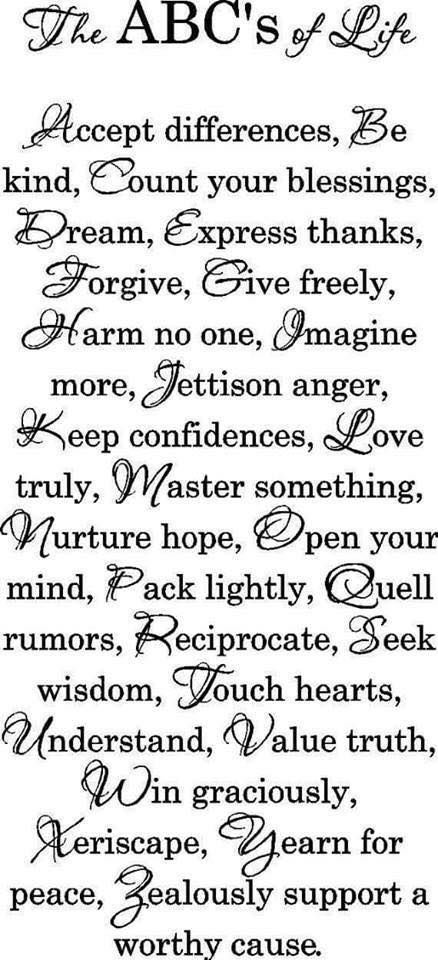 The ABC's Of Life Pictures, Photos, and Images for Facebook, Tumblr ...