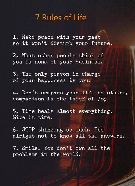 7 Rules Of Life Pictures, Photos, and Images for Facebook, Tumblr ...