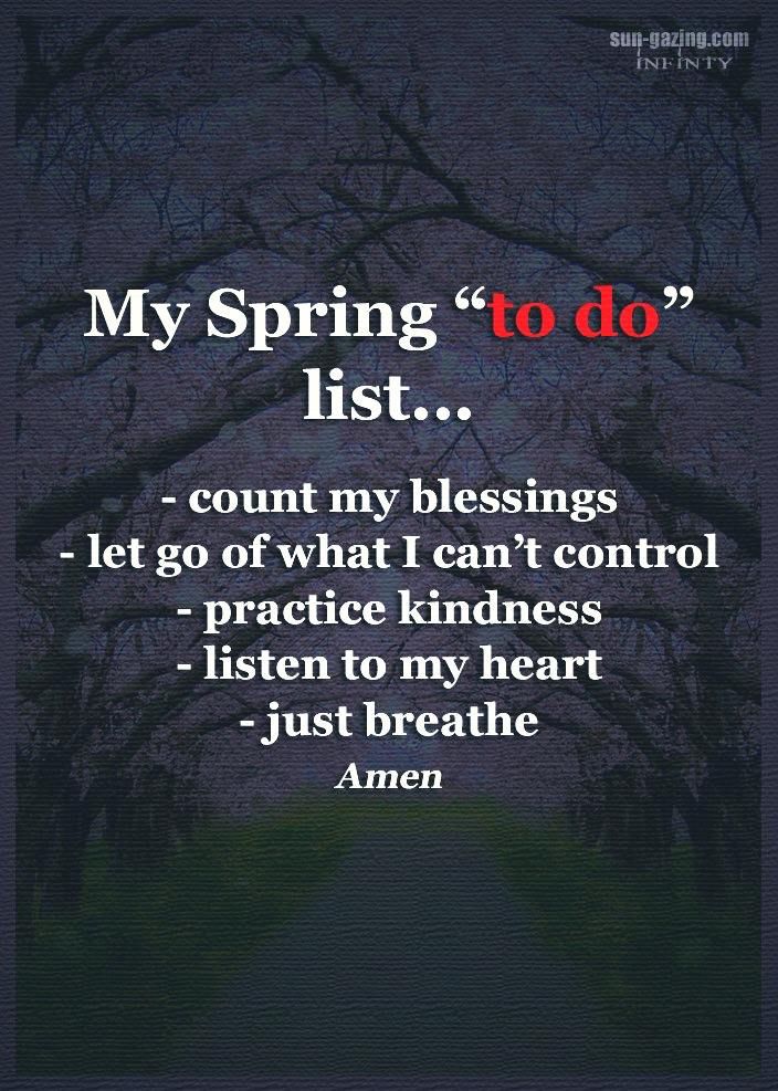 My Spring "To Do" List... Pictures, Photos, and Images for Facebook ...