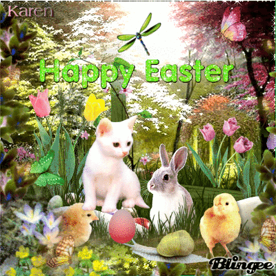 Chick, Kitty, Bunny Happy Easter Wish Pictures, Photos, and Images for ...