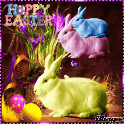 Colored Happy Easter Bunnies Gif Pictures, Photos, and Images for ...