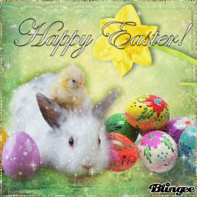 Chick Sitting On Bunny Happy Easter Quote Pictures, Photos, and Images ...