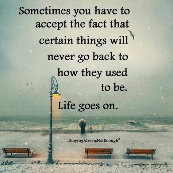 Sometimes You Have To Accept The Fact That Certain Things Will Never Go ...