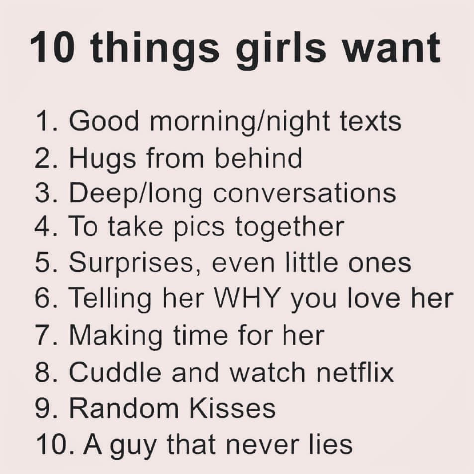 10 Things Girls Want Pictures, Photos, and Images for Facebook, Tumblr ...