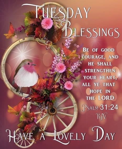Be Of Good Courage Tuesday Blessings Pictures, Photos, and Images for ...