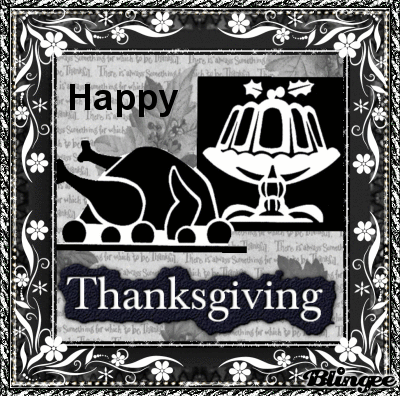 Black And White Happy Thanksgiving Animated Image Pictures, Photos, and ...