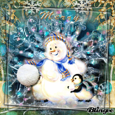 Penguin Snowman Merry Christmas Gif Pictures, Photos, and Images for ...