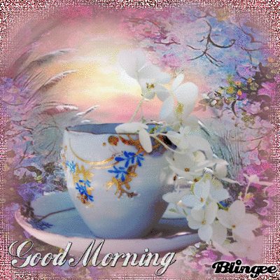 Tea Cup Floral Good Morning Gif Pictures, Photos, and Images for ...