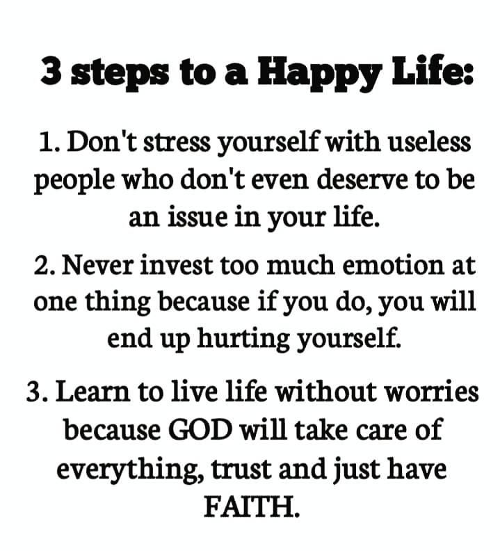 3 Steps To A Happy Life Pictures, Photos, and Images for Facebook ...