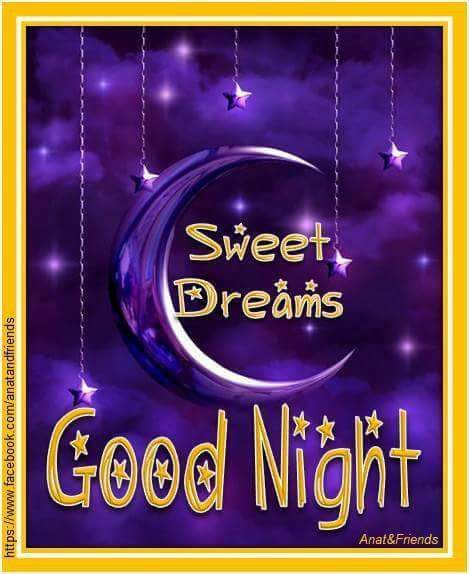 Purple Moon Good Night Image Pictures, Photos, and Images for Facebook ...