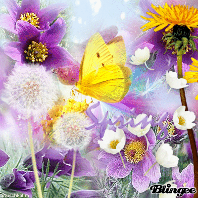 Animated Butterfly And Flower Gif