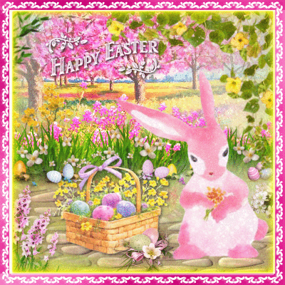 Pink Bunny Happy Easter Animated Quote Pictures, Photos, and Images for ...