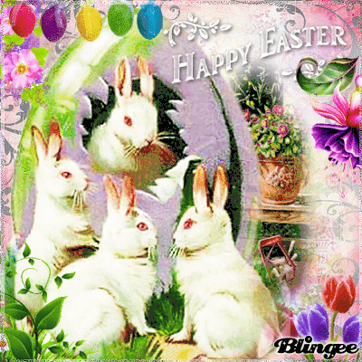 White Bunny Happy Easter Animation Pictures, Photos, and Images for ...