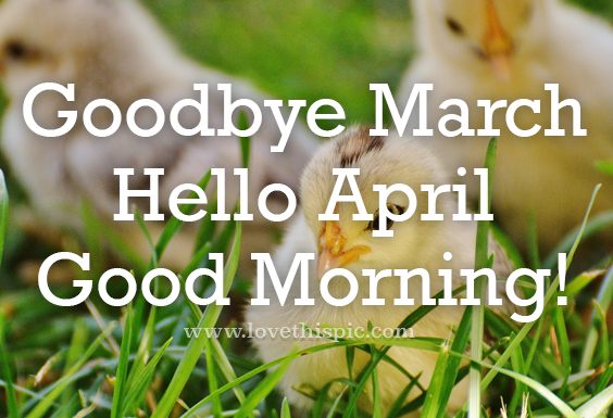 Chicky Goodbye March, Hello April Quote Pictures, Photos, and Images ...